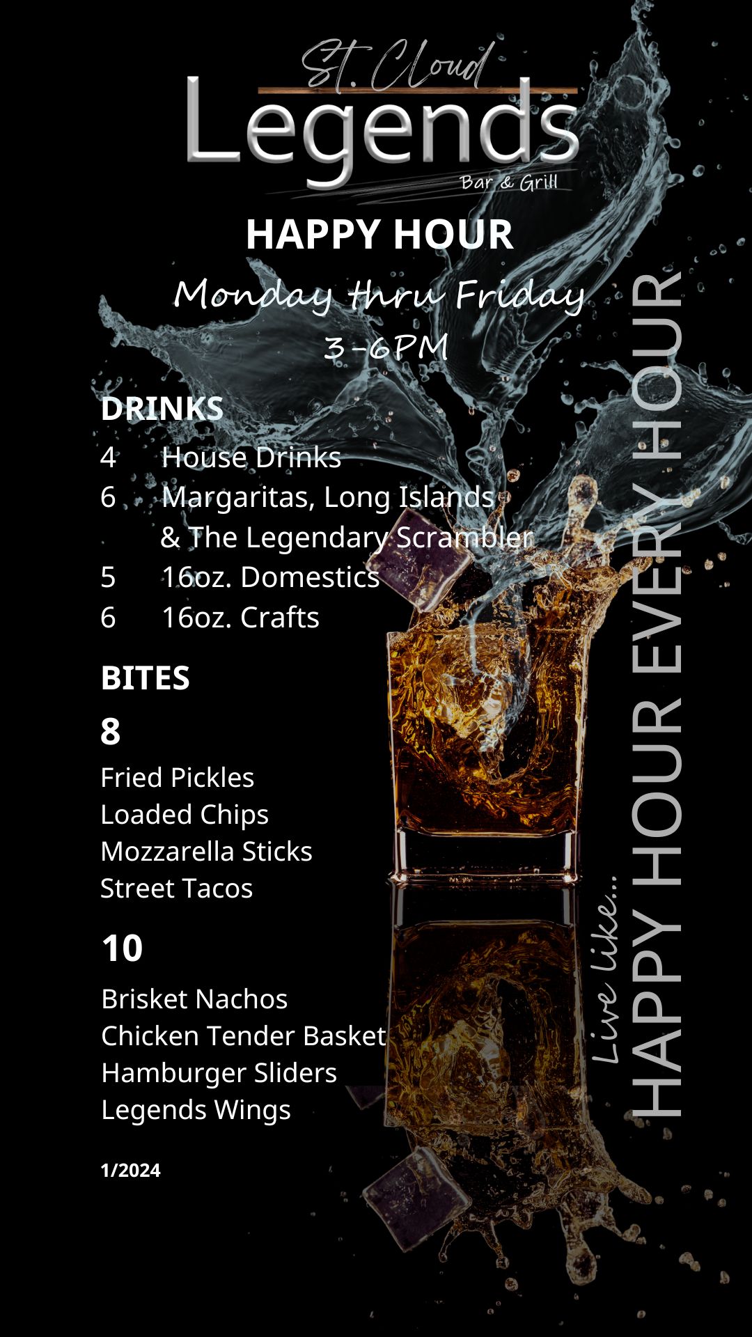 Full Menu | Legends Bar & Grill in St. Cloud, MN
